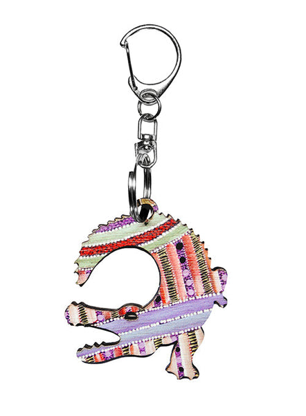 Crocodile Shape Wooden Keyring (Australian Made) - Cindy Wallace Arche ...