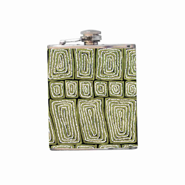 Hip Flask Thomas Tjapaltjarri Khaki – Ahava Australia