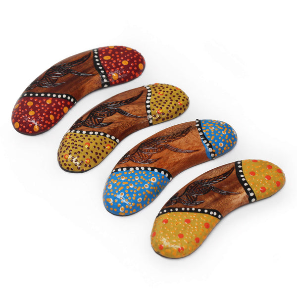 Wholesale Wooden Mini Boomerangs Burnt 4 Inches | Ahava Australia